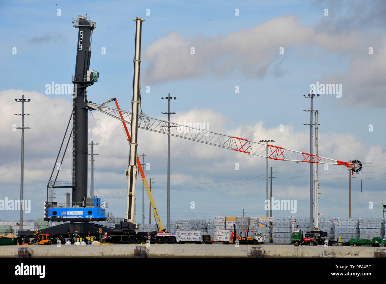 Port Canaveral, Florida. USA. January 24, 2019. The largest mobile ...