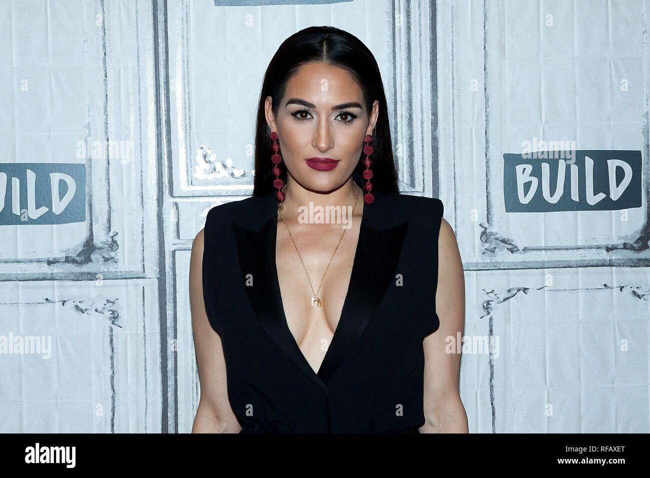 New York, NY, USA. 24th Jan, 2019. Nikki Bella inside for AOL Build ...