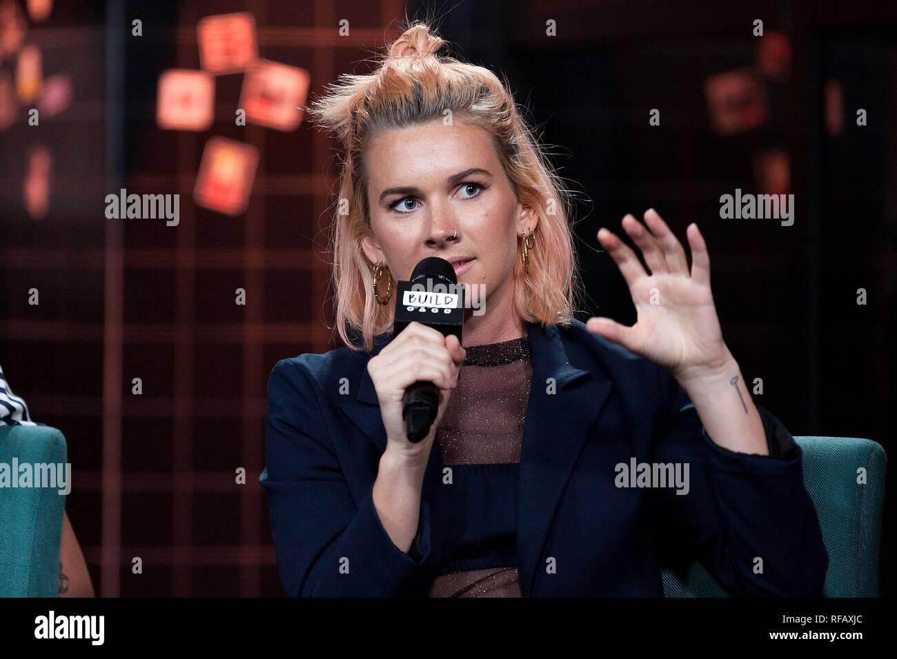 New York, NY, USA. 24th Jan, 2019. Georgia Nott inside for AOL Build ...