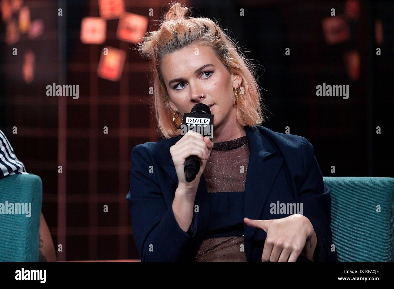 New York, NY, USA. 24th Jan, 2019. Georgia Nott inside for AOL Build ...