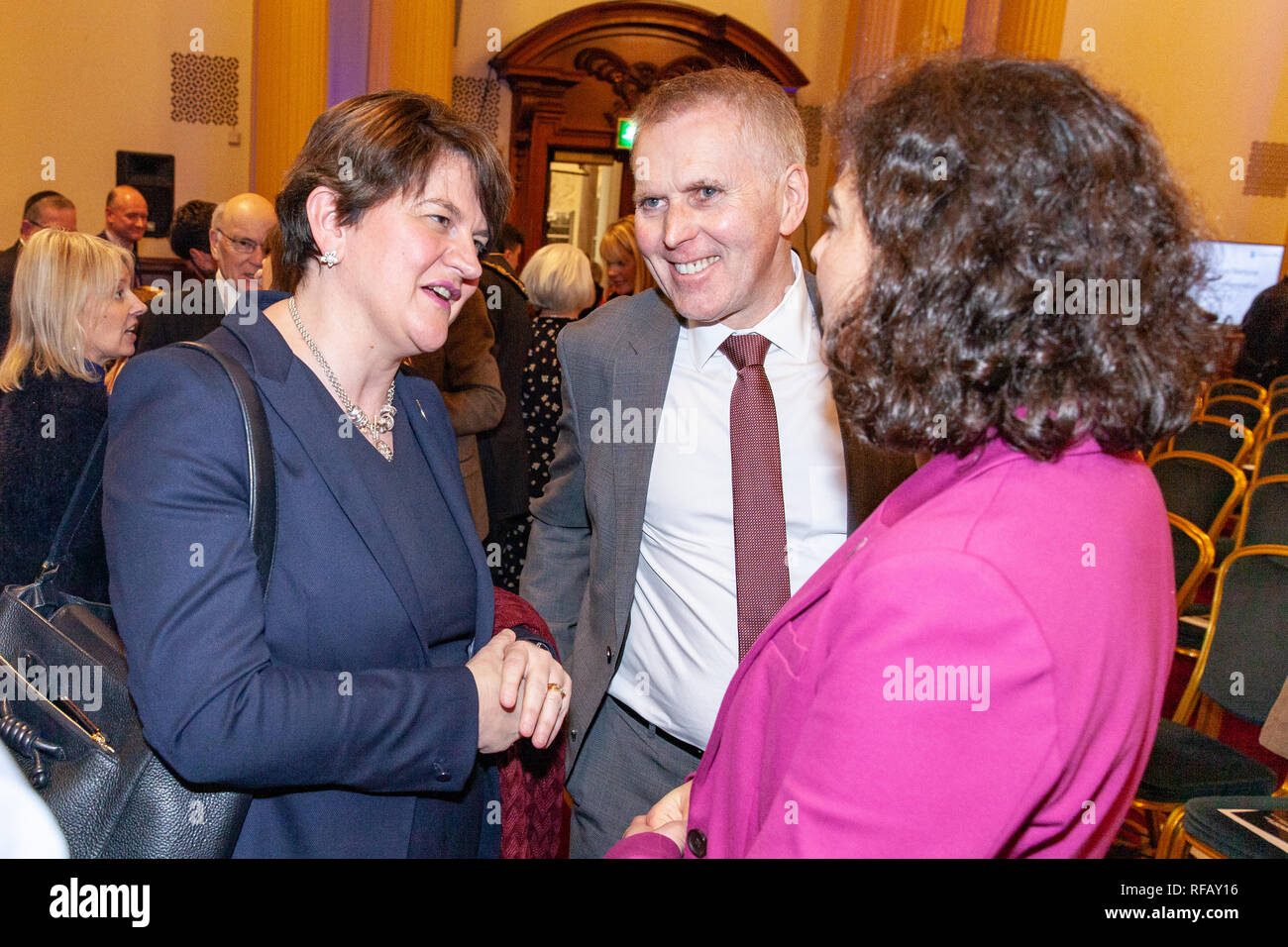 Belfast City Hall,Belfast,UK 24 January 2019. First Minister for ...