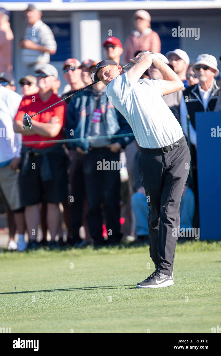 Torrey Pines, San Diego, California, USA. 24th January 2019. Adam Long ...