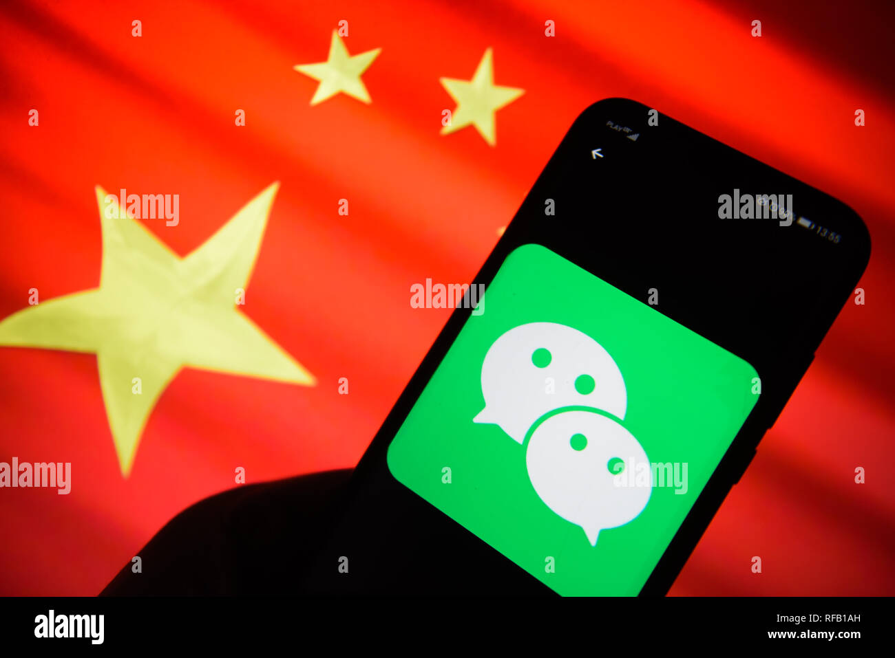 Wechat logo hi-res stock photography and images - Alamy