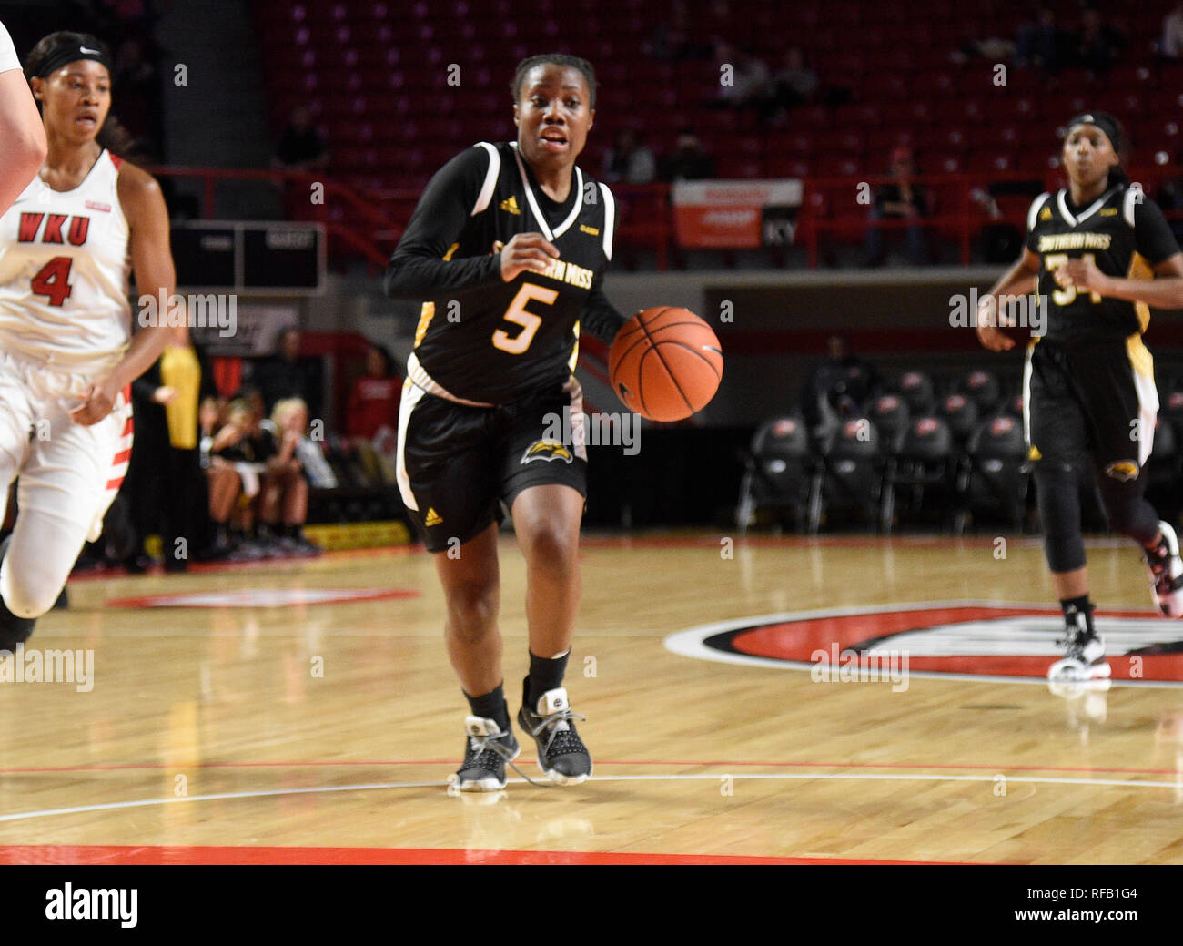 Bowling Green, KY, USA. 24th Jan, 2018. Southern Miss Lady Eagles guard ...