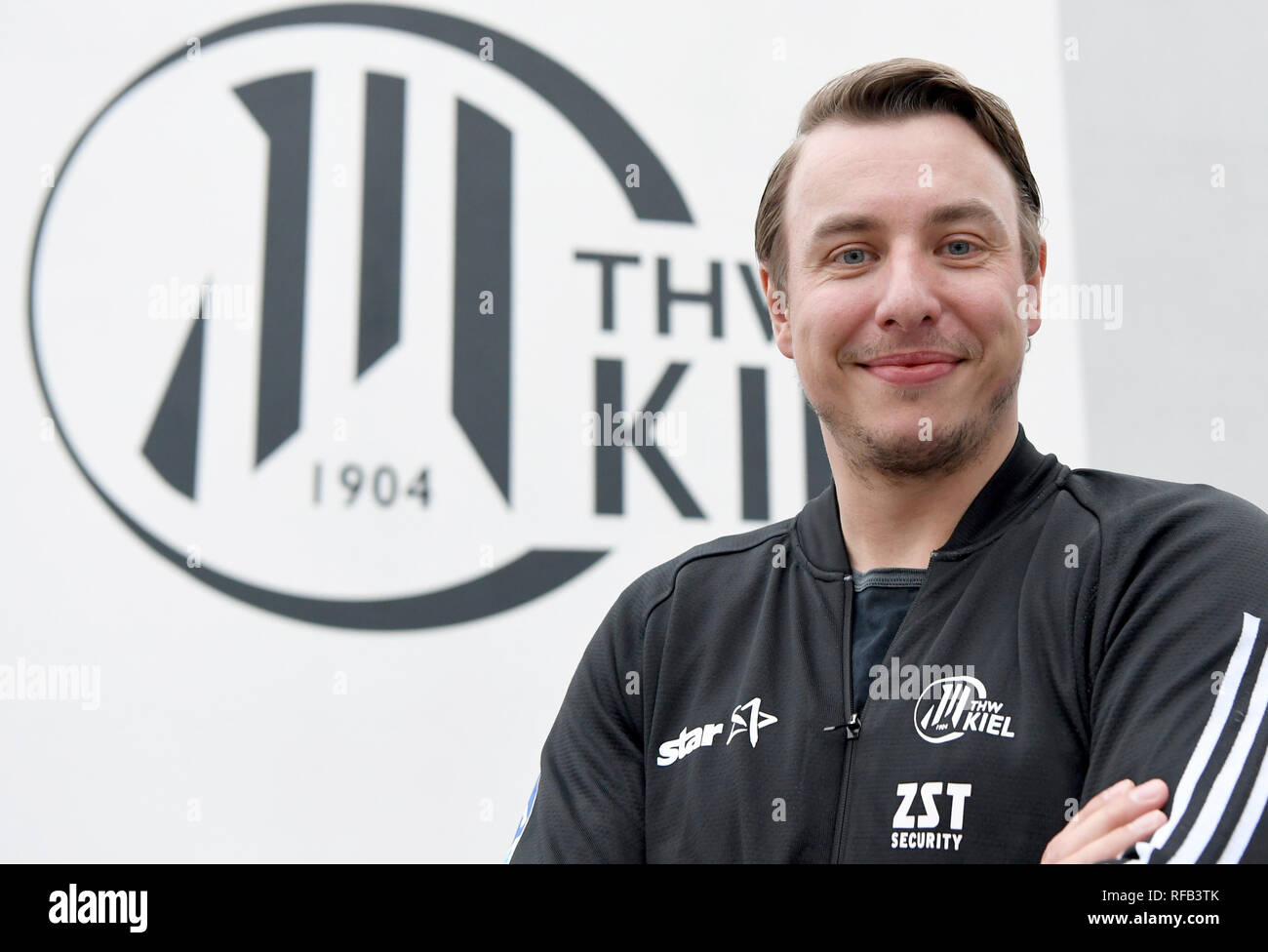 Altenholz, Germany. 24th Jan, 2019. Filip Jicha, former THW player and ...