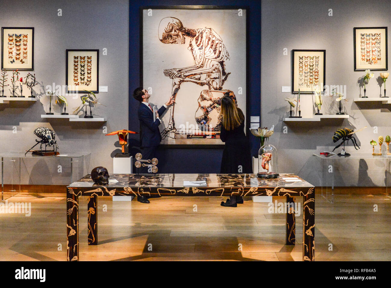 London, UK. 25th January, 2019. Benedict Winter, Head of Sale for Peter ...