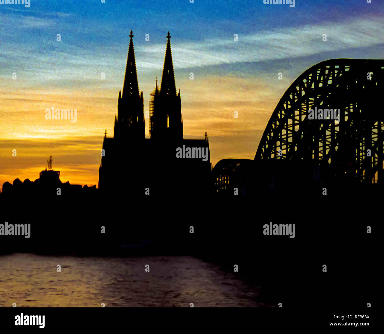 September 30, 2006 - Cologne, North Rhine-Westphalia, Germany - Sunset ...