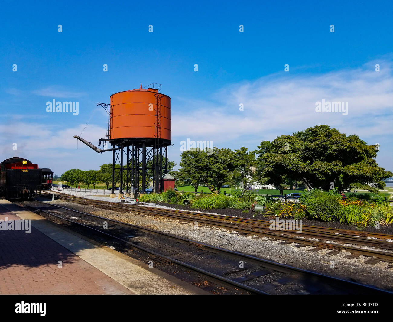 Steam train water tower hi-res stock photography and images - Alamy