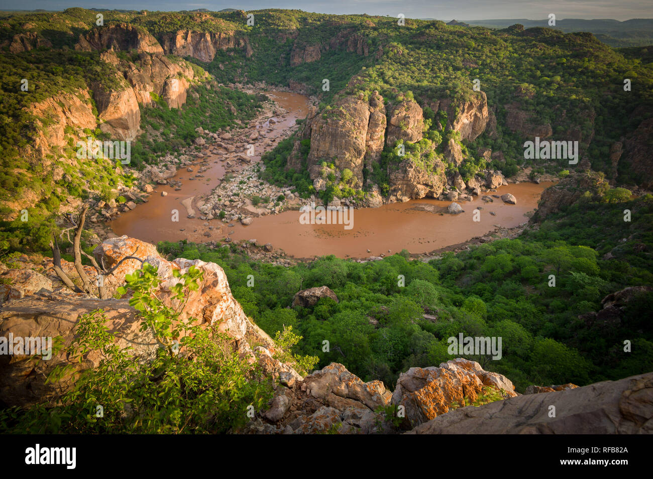 Lanner Gorge, carved by the Luvuvhu River, in the Pafuri region in the ...
