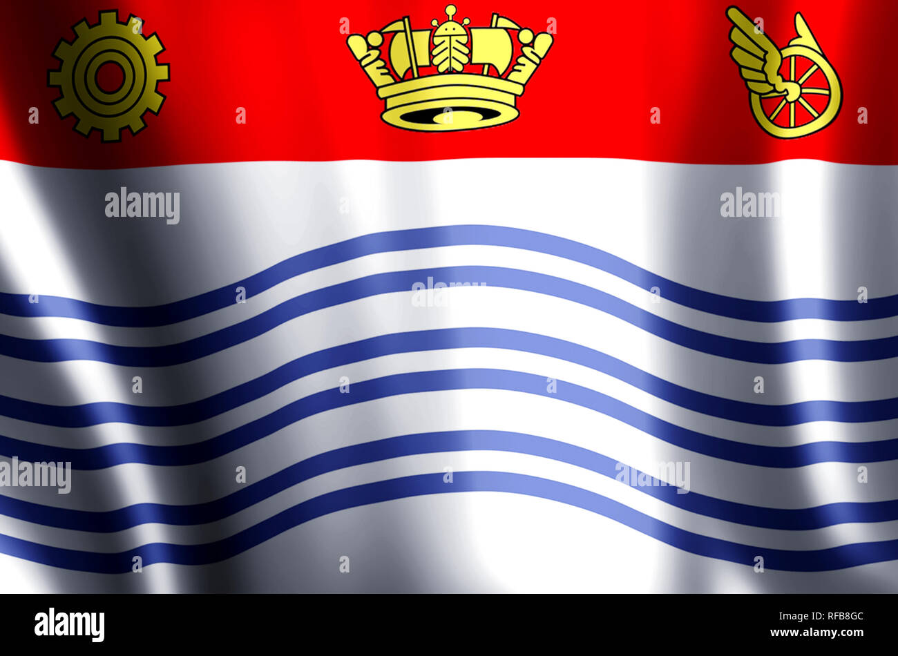 Flag Of Barrie stylish waving and closeup flag illustration. Perfect ...
