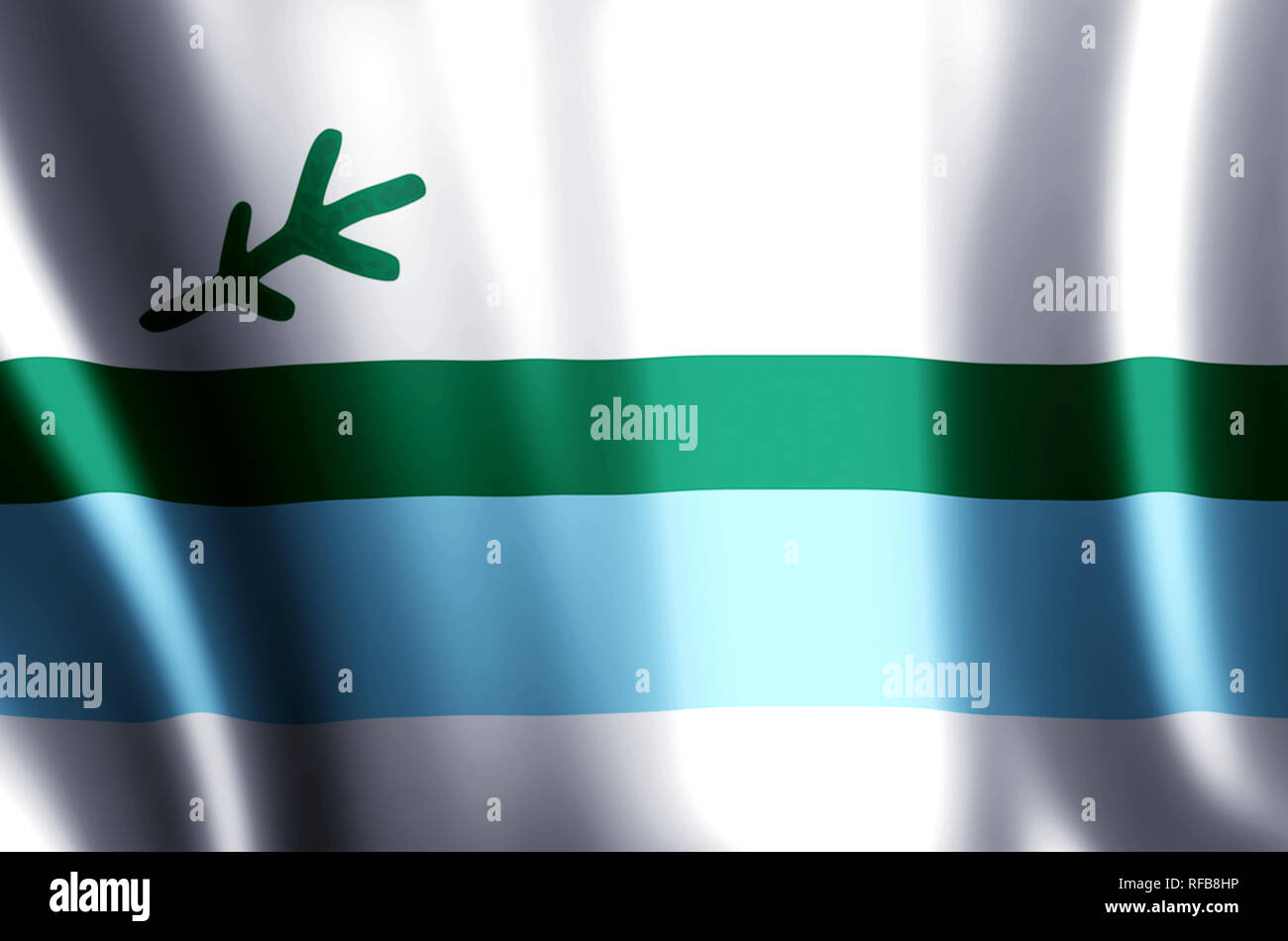 Labrador stylish waving and closeup flag illustration. Perfect for ...