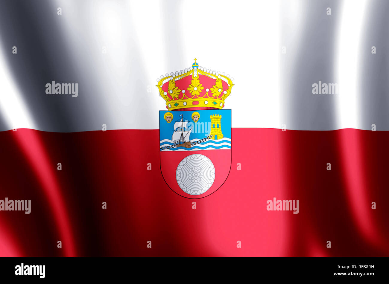 Cantabria stylish waving and closeup flag illustration. Perfect for background or texture ...