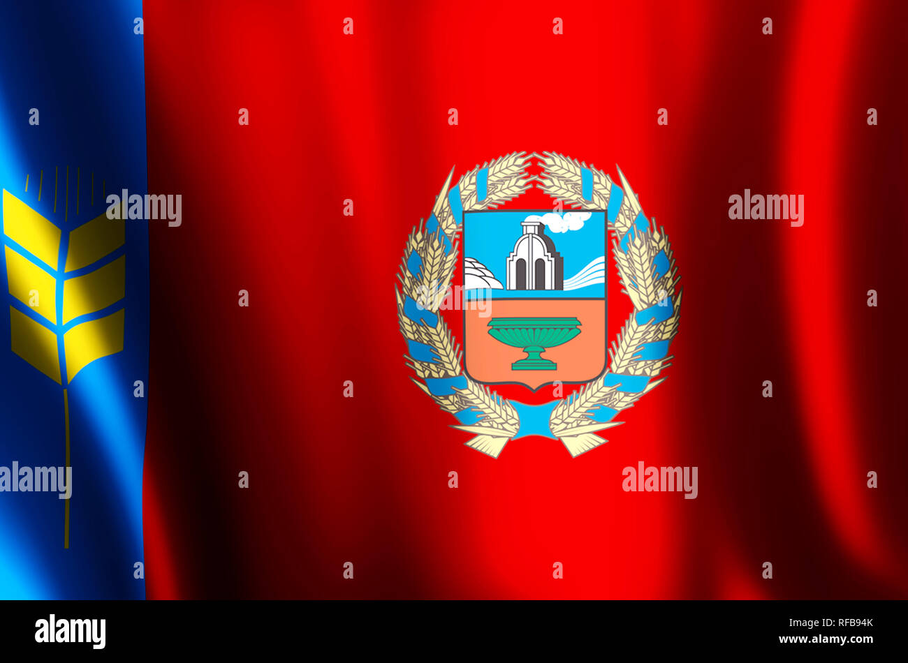 Altai stylish waving and closeup flag illustration. Perfect for ...