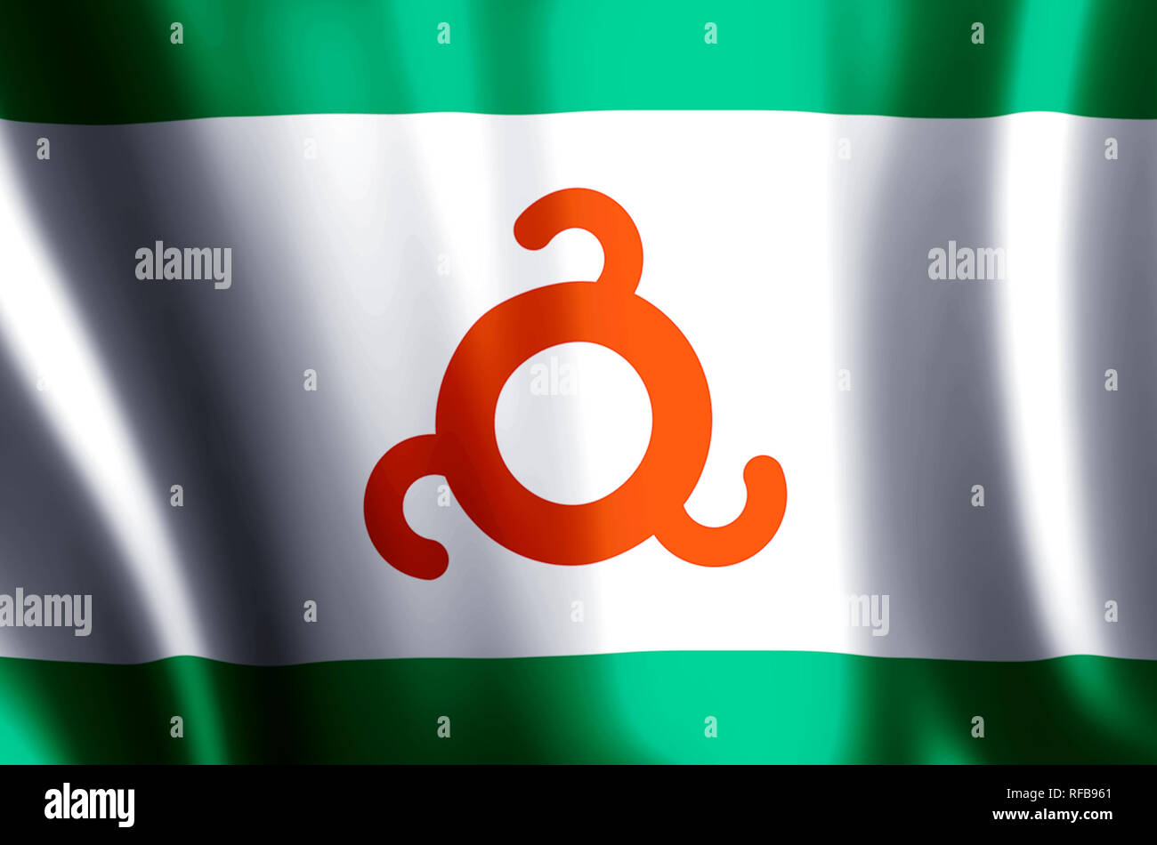 Ingushetia stylish waving and closeup flag illustration. Perfect for ...