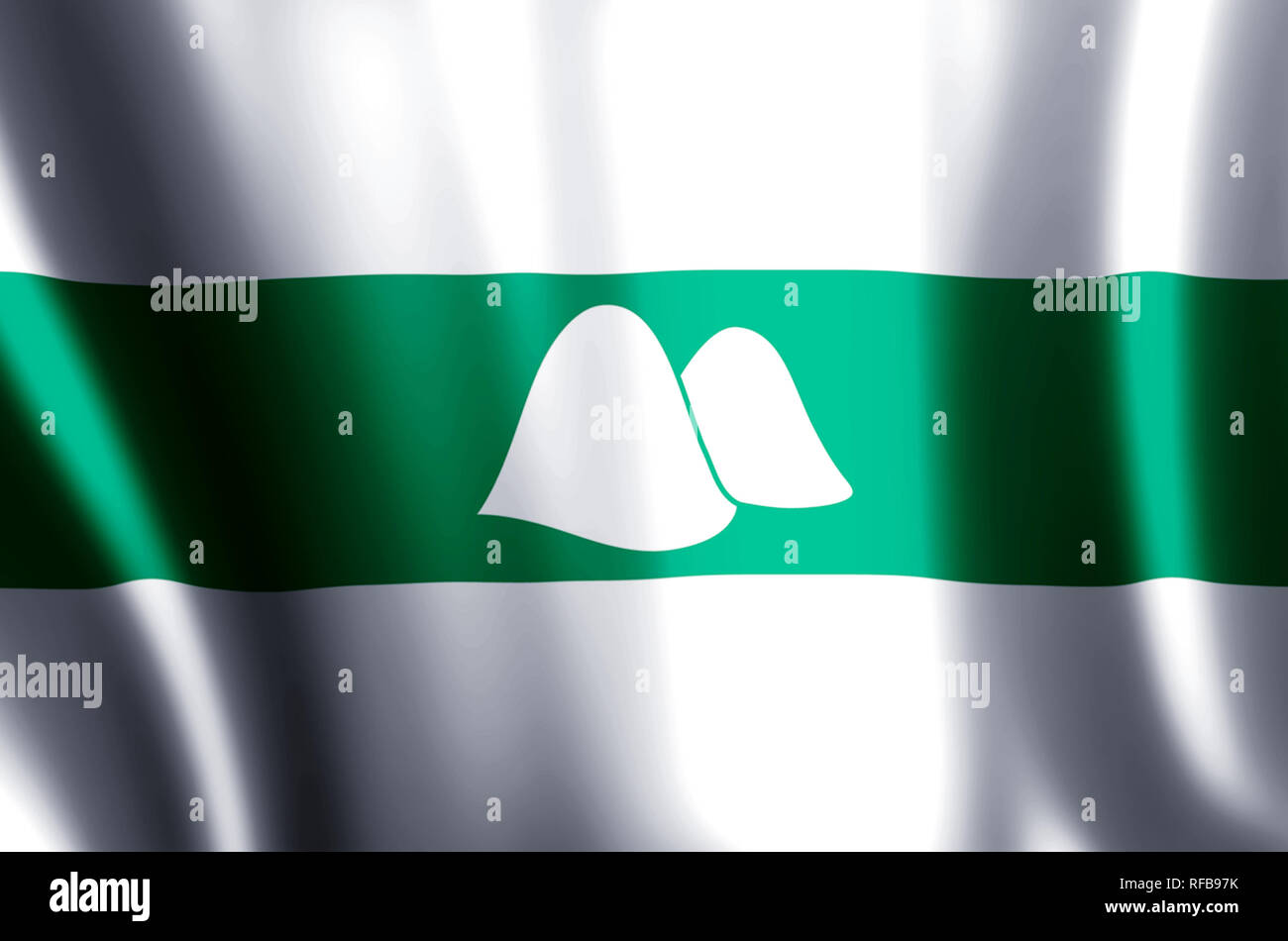 Kurgan stylish waving and closeup flag illustration. Perfect for ...