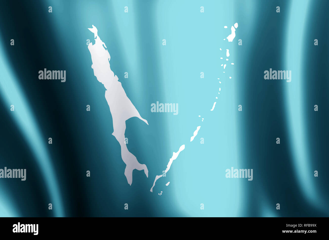 Sakhalin stylish waving and closeup flag illustration. Perfect for ...