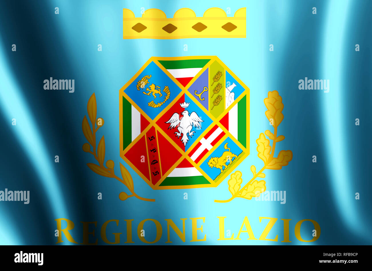 Lazio stylish waving and closeup flag illustration. Perfect for ...