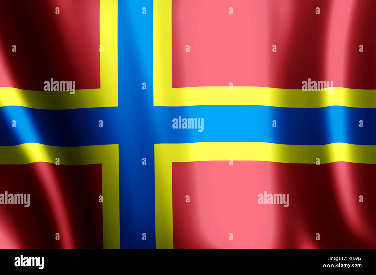 Orkney stylish waving and closeup flag illustration. Perfect for ...
