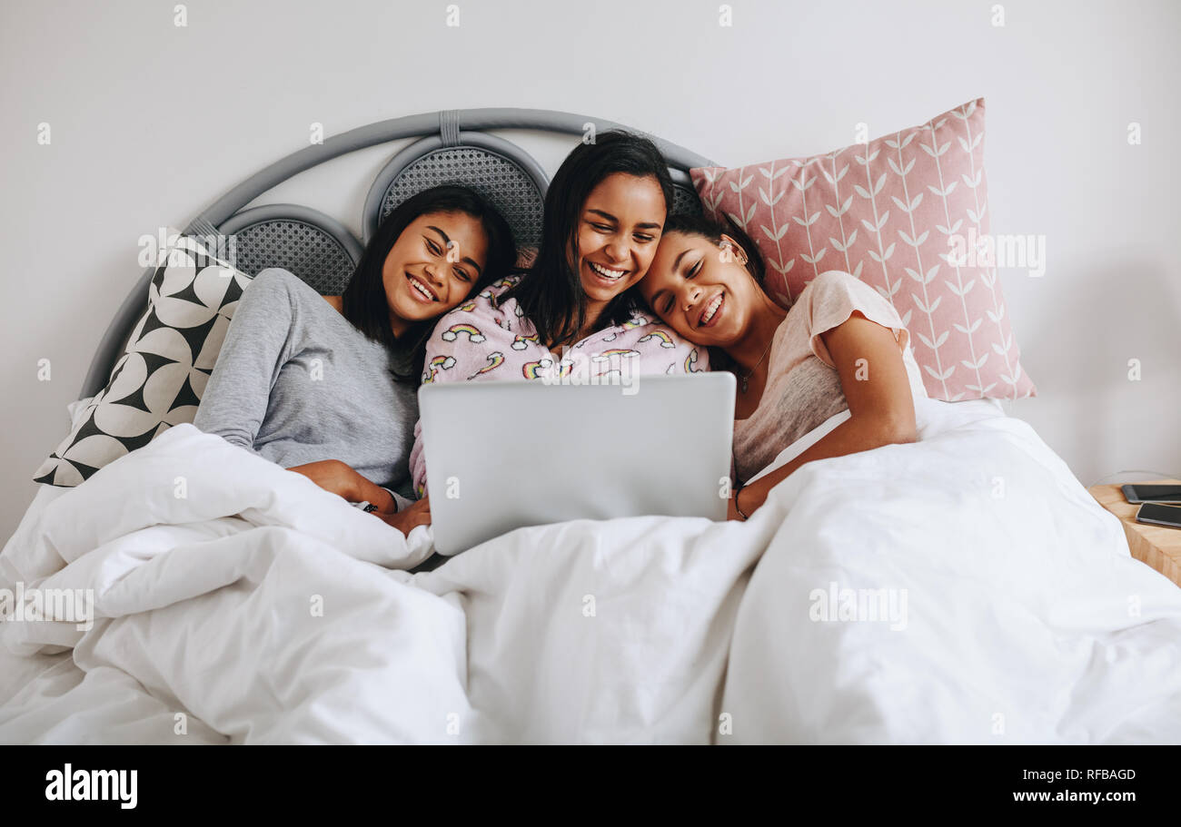 Friends At A Sleep Over