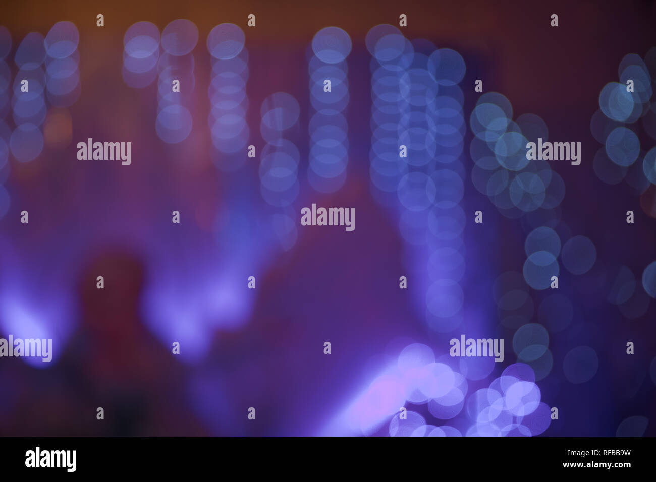 Blue blurred soft defocused lights background.Christmas winter holiday concept wallpaper. Winter ...