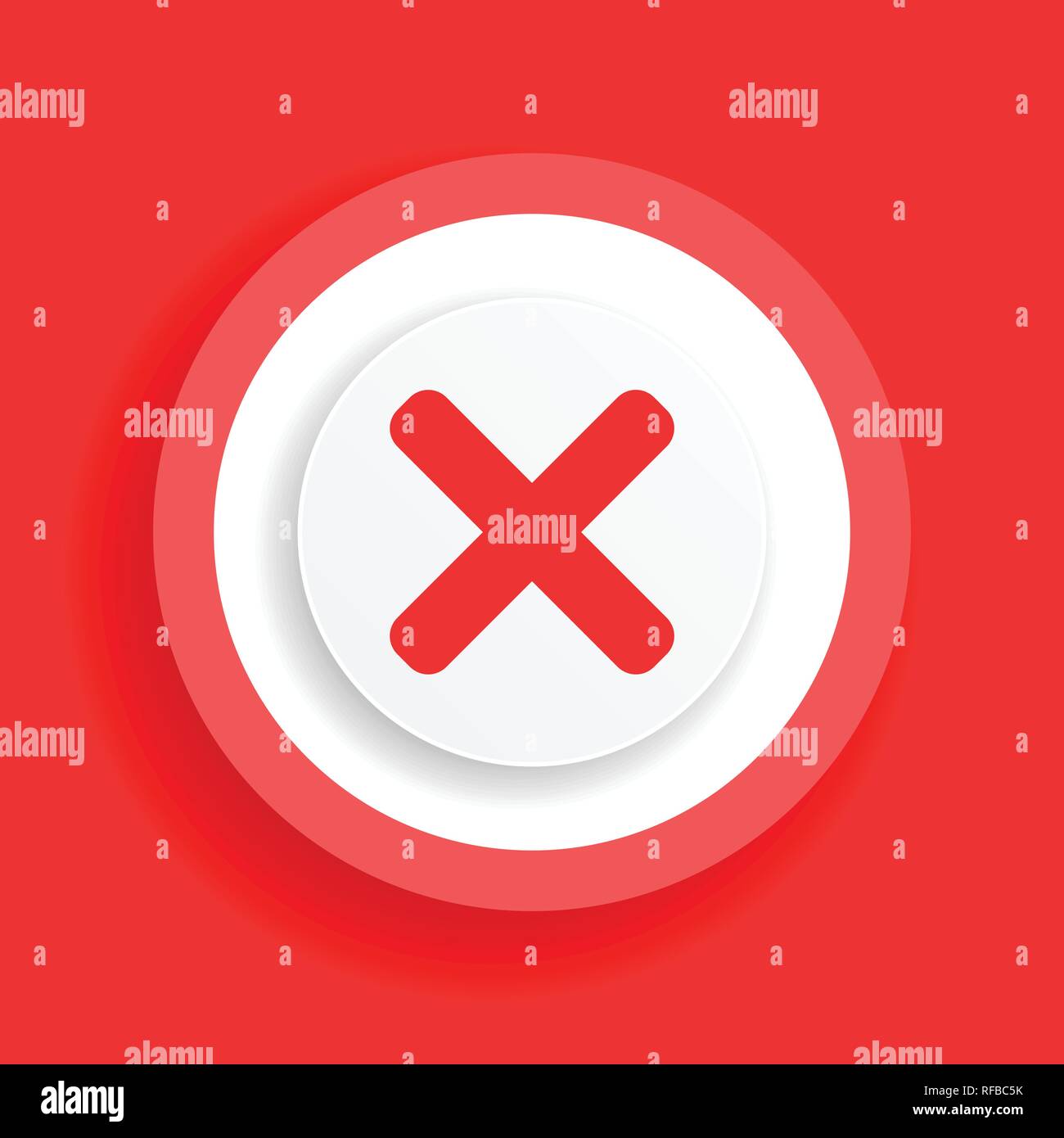 Round delete icon cross Stock Vector Images - Alamy