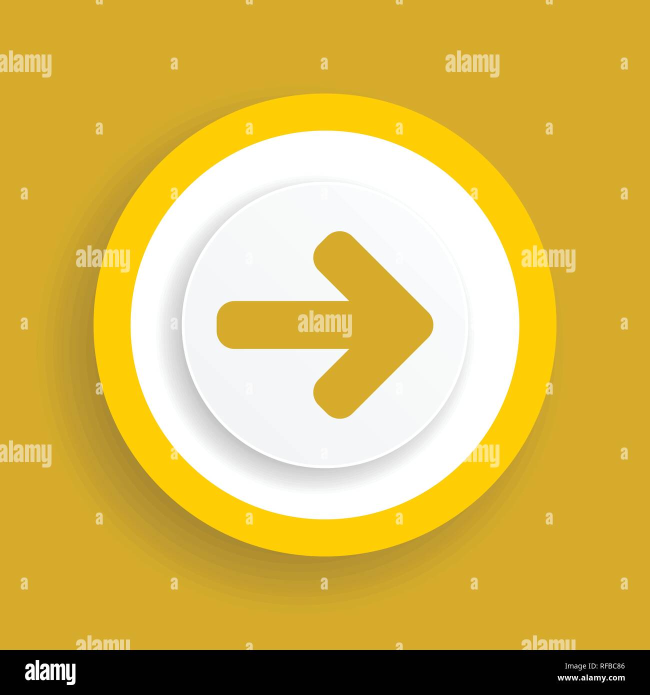 right arrow vector yellow icon Stock Vector Image & Art - Alamy