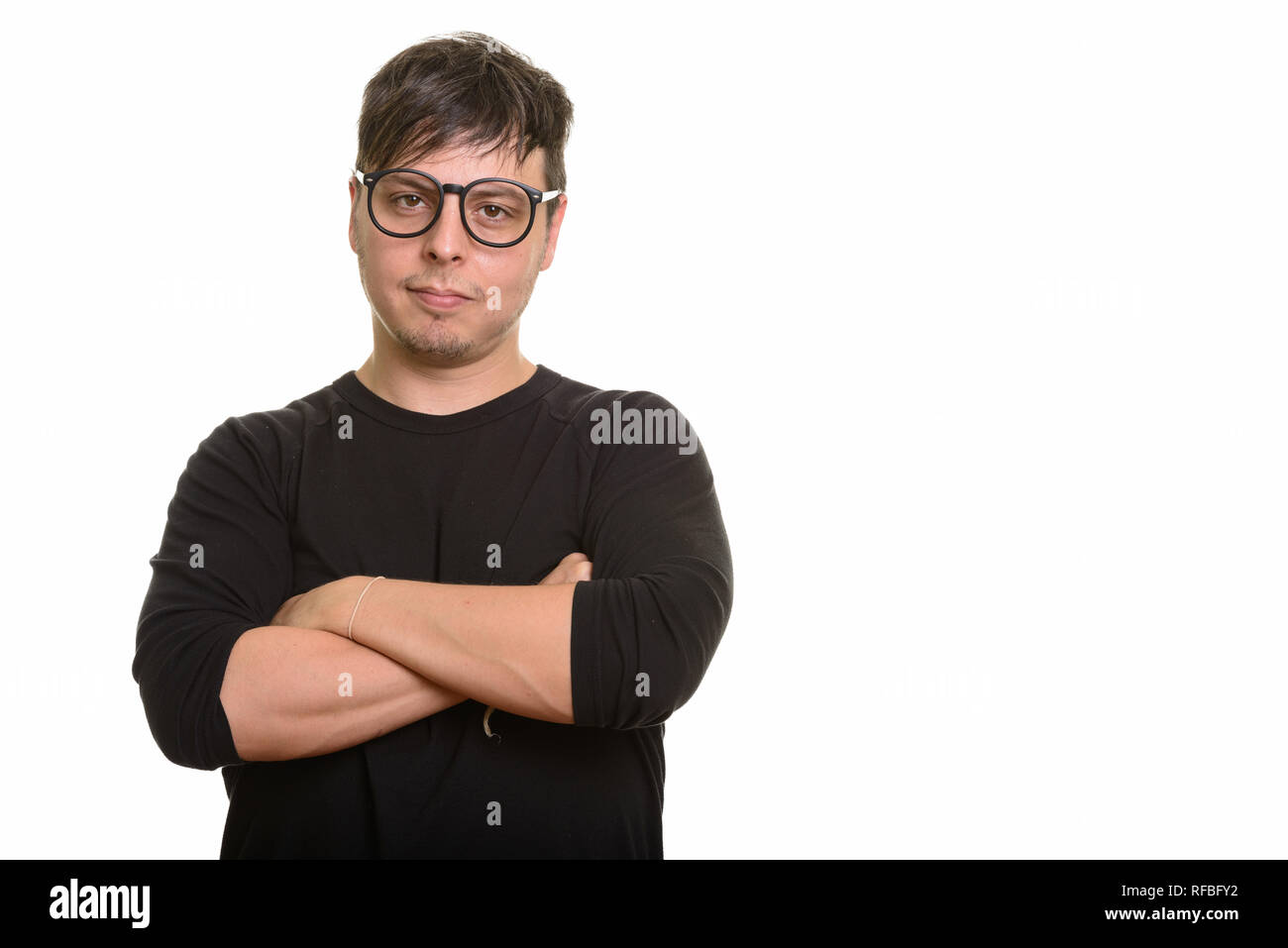 White caucasian male glasses hi-res stock photography and images - Alamy