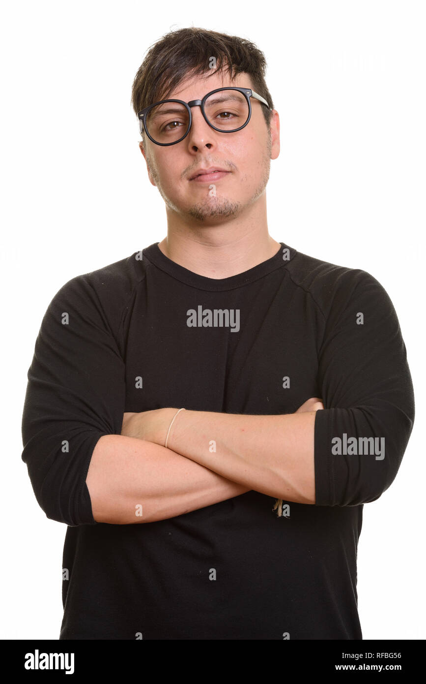 White caucasian male glasses hi-res stock photography and images - Alamy