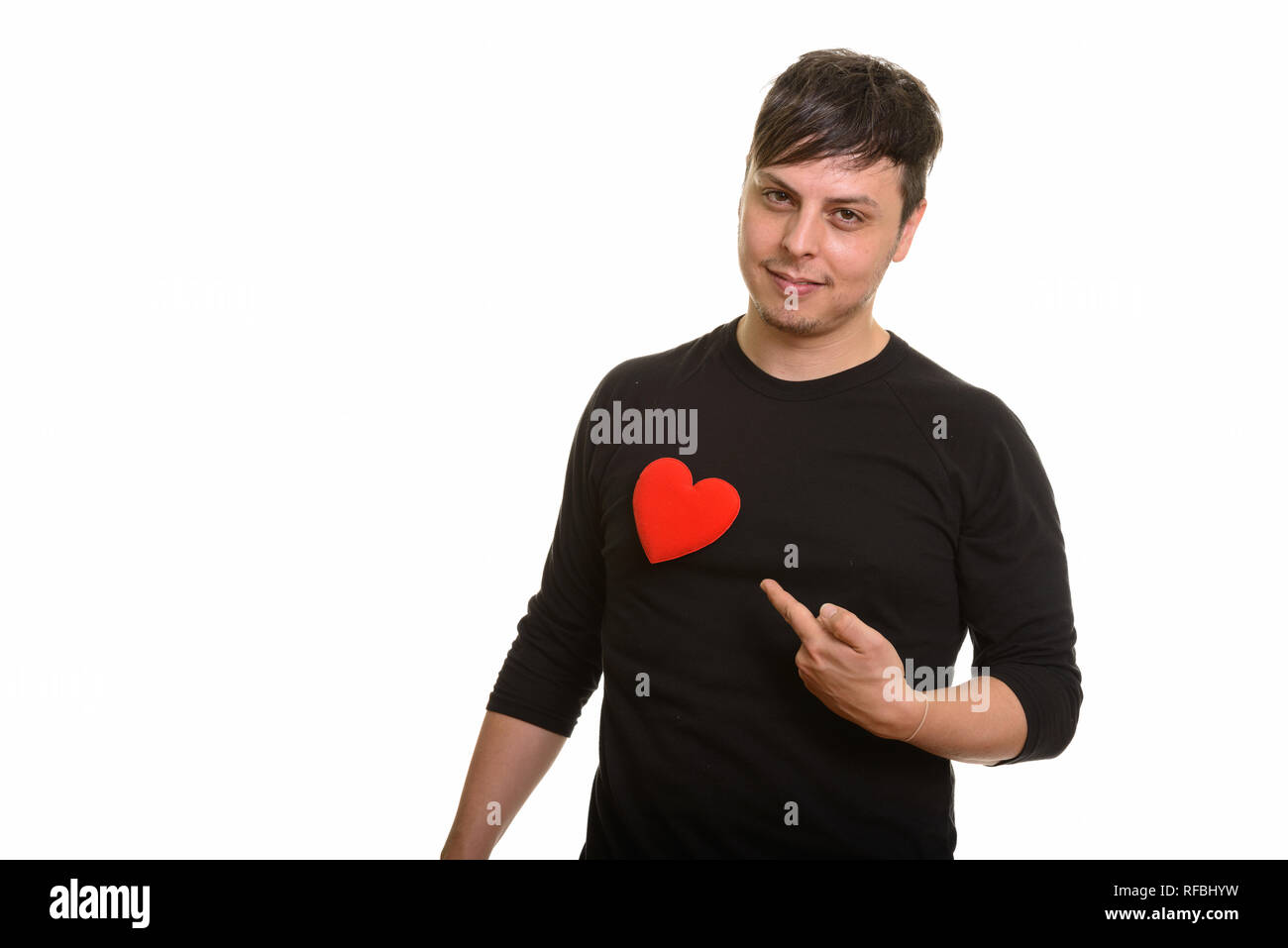 Heart with finger hi-res stock photography and images - Alamy