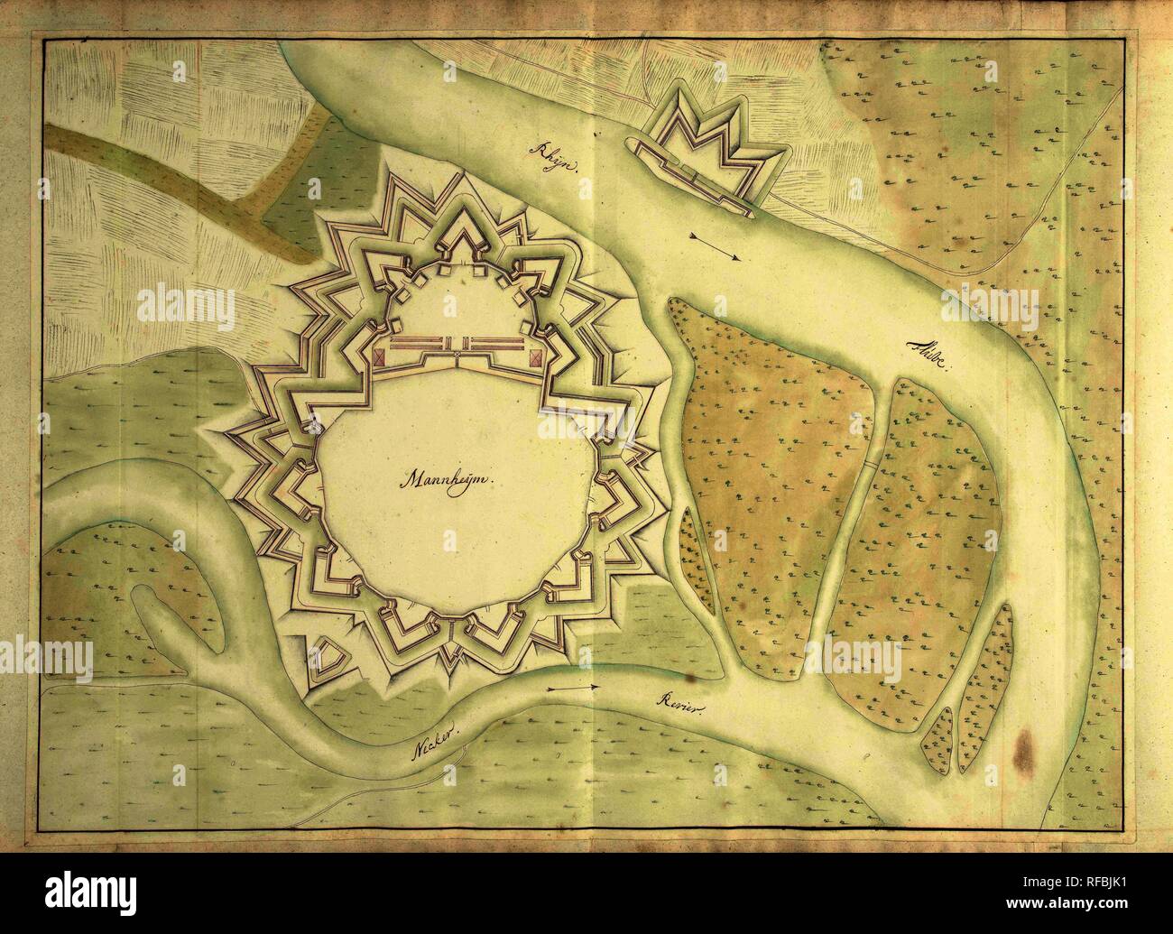 Map of mannheim hi-res stock photography and images - Alamy