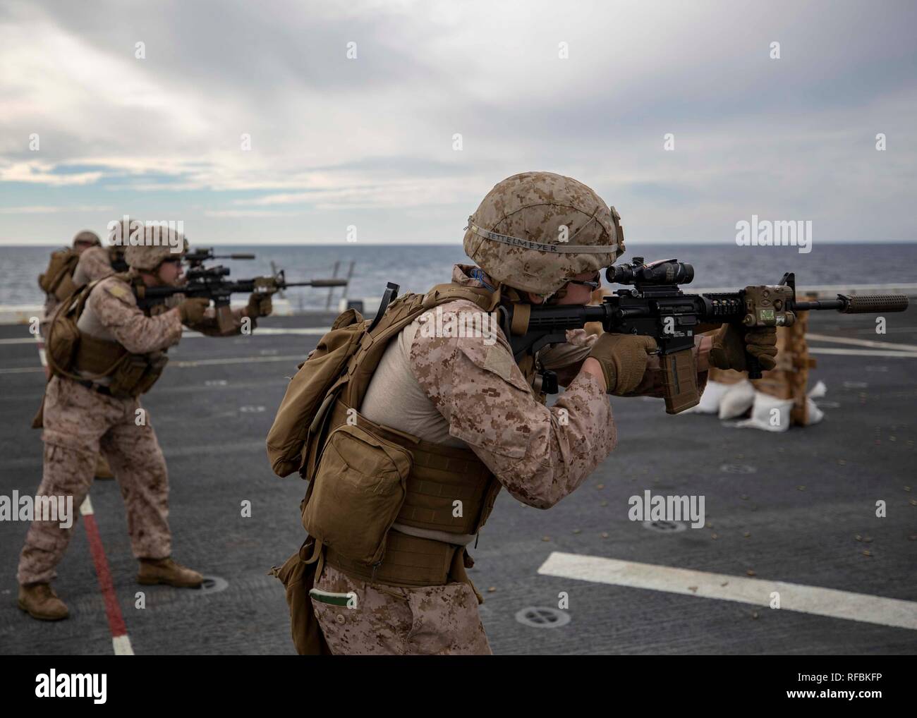 MEDITERRANEAN SEA (Jan. 21, 2019) Marines with the 22nd Marine ...