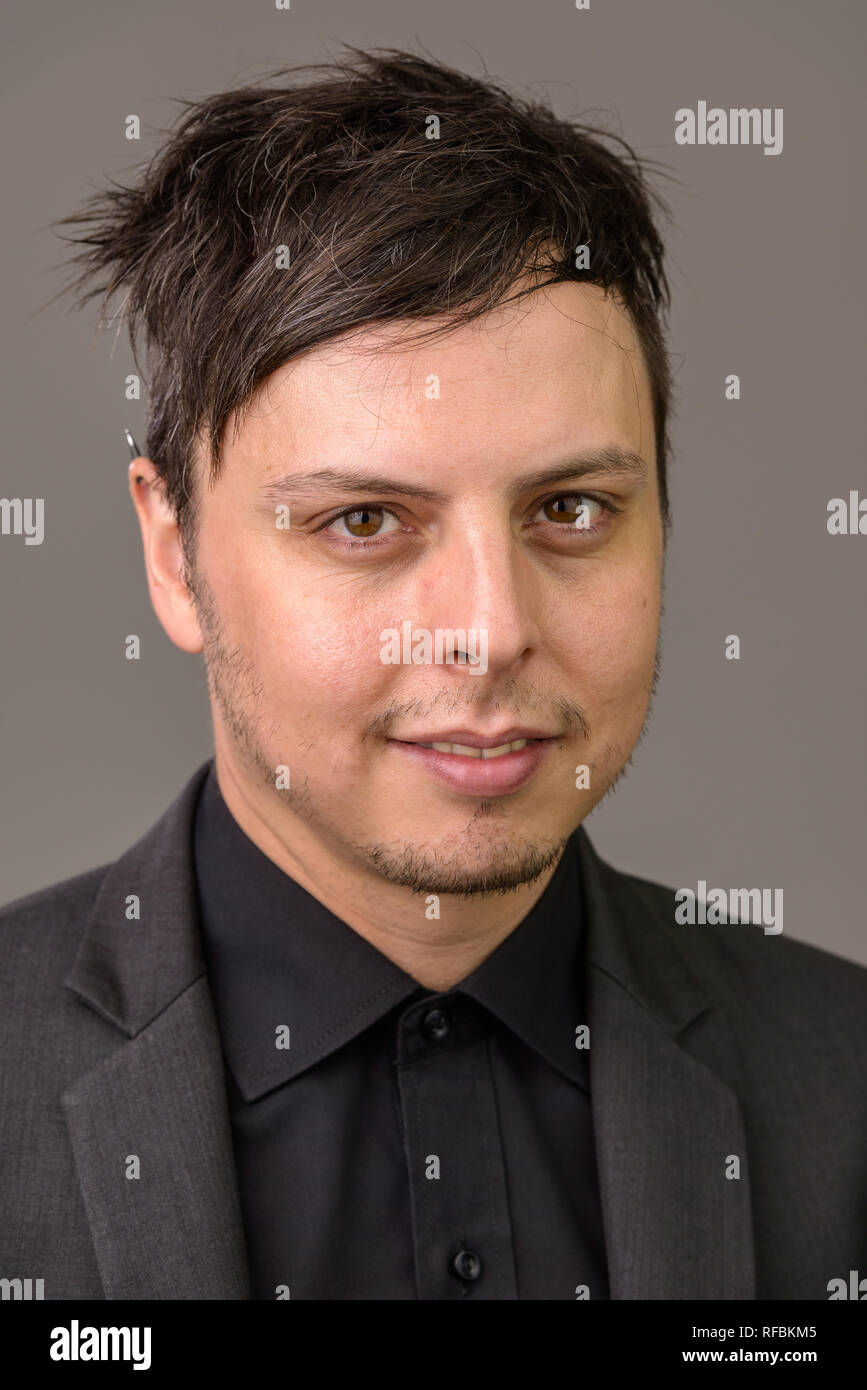 Businessman face close up hi-res stock photography and images - Alamy