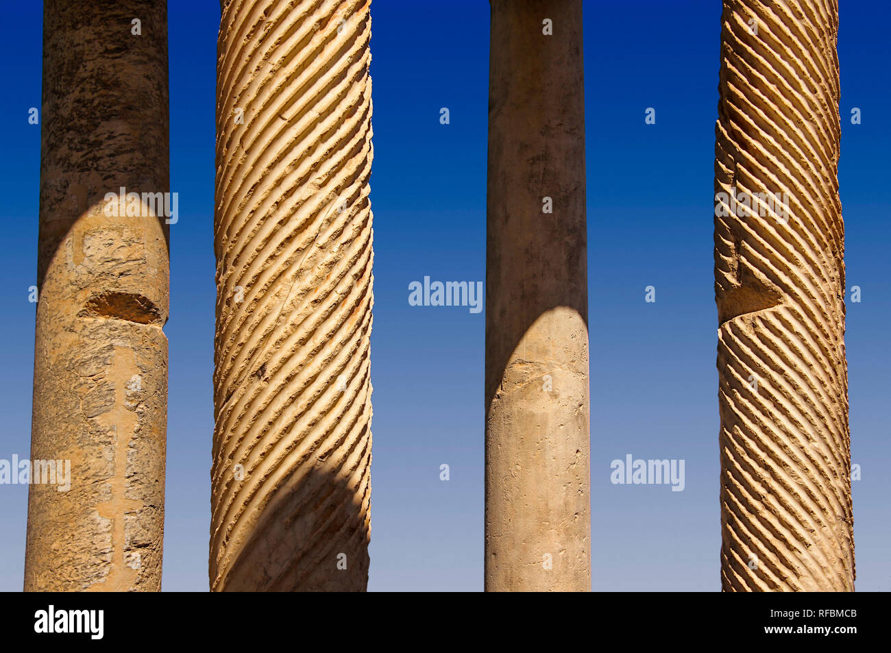 Columns of the Tetrapylon of Aphrodite. Ruins of Aphrodisias. Ancient ...