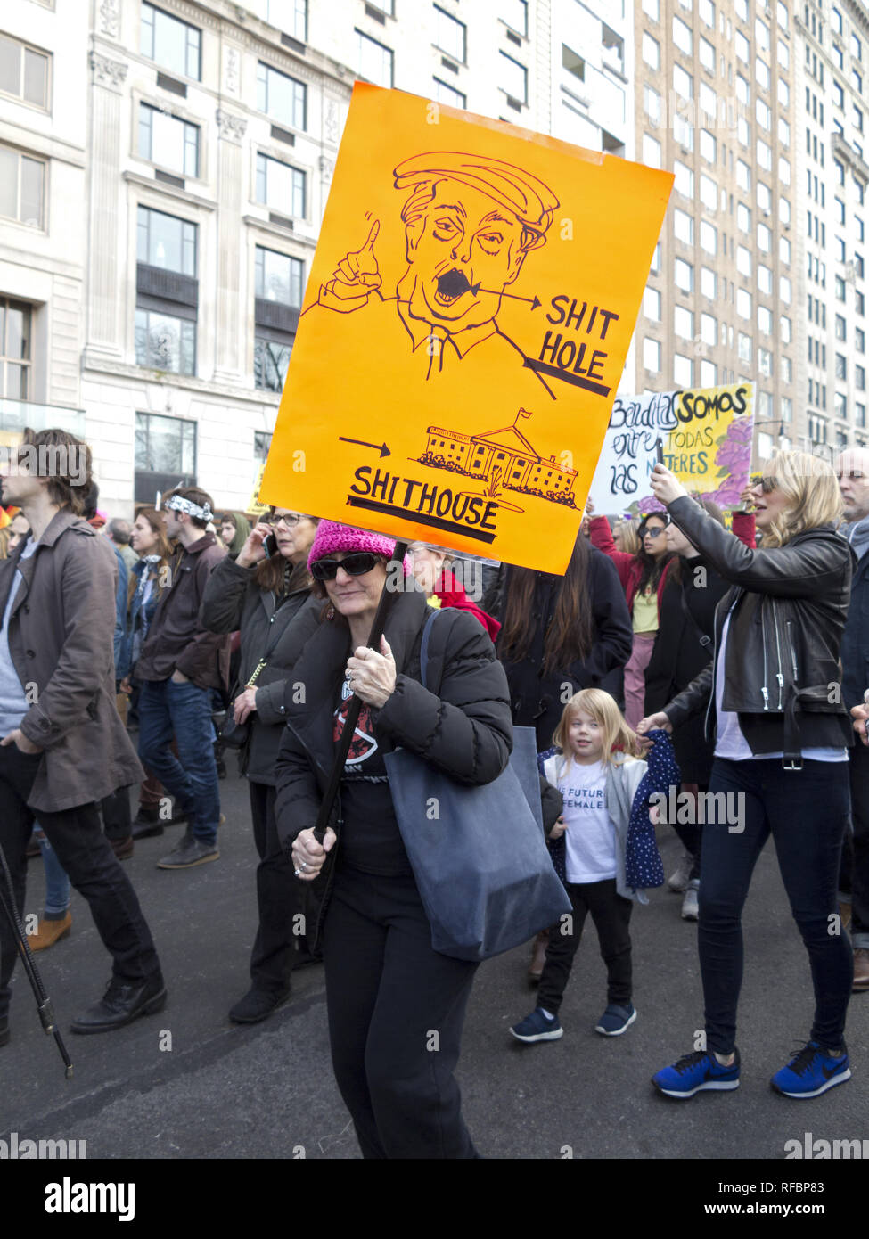 Hundreds of thousands of New Yorkers attended the Women's March in New ...