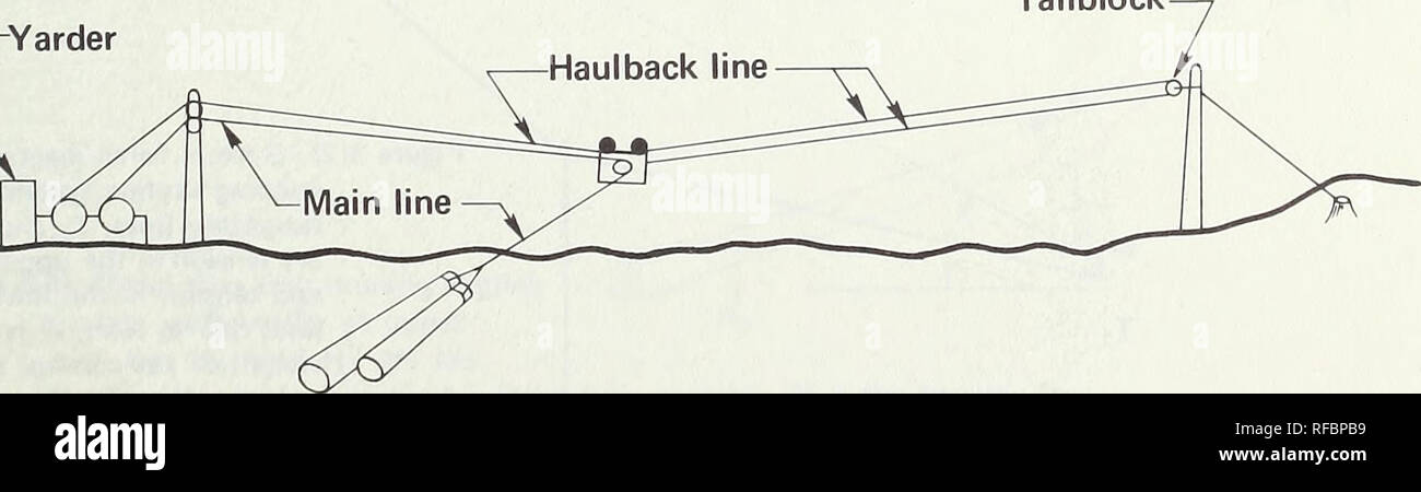 . Mechanics of running skylines. Logging, Skyline. Figure 2(3).-Lines ...