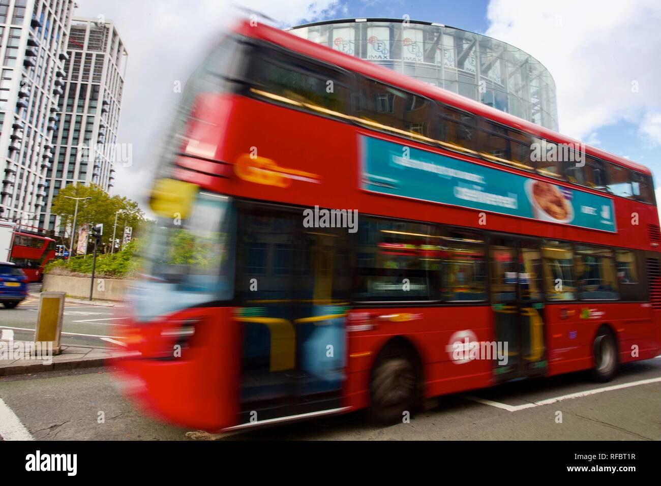 Red bus, London, England Stock Photo - Alamy