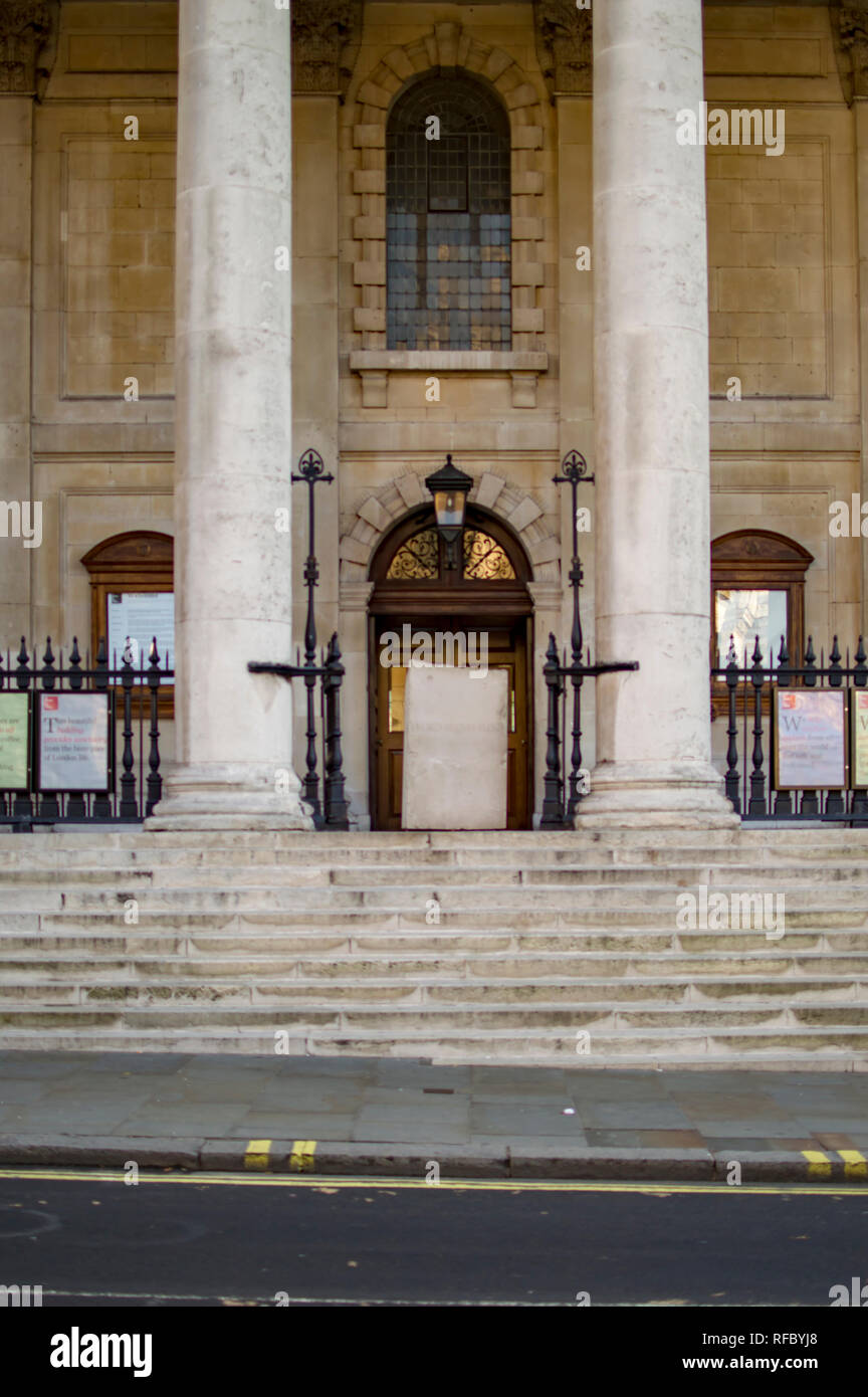 Gate of saint martin in the fields church at trafalgar square london ...