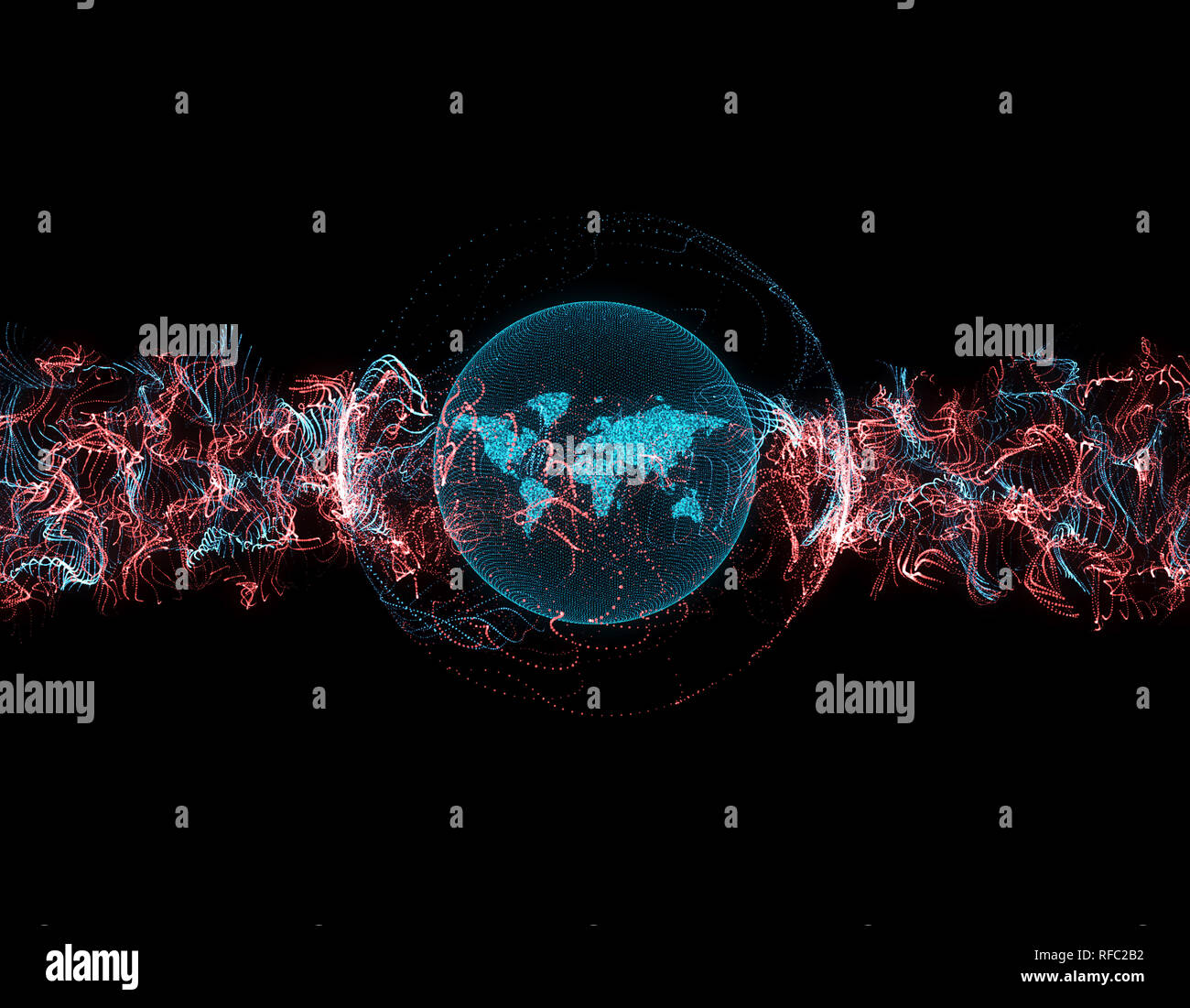 Cable and wireless world map hi-res stock photography and images - Alamy