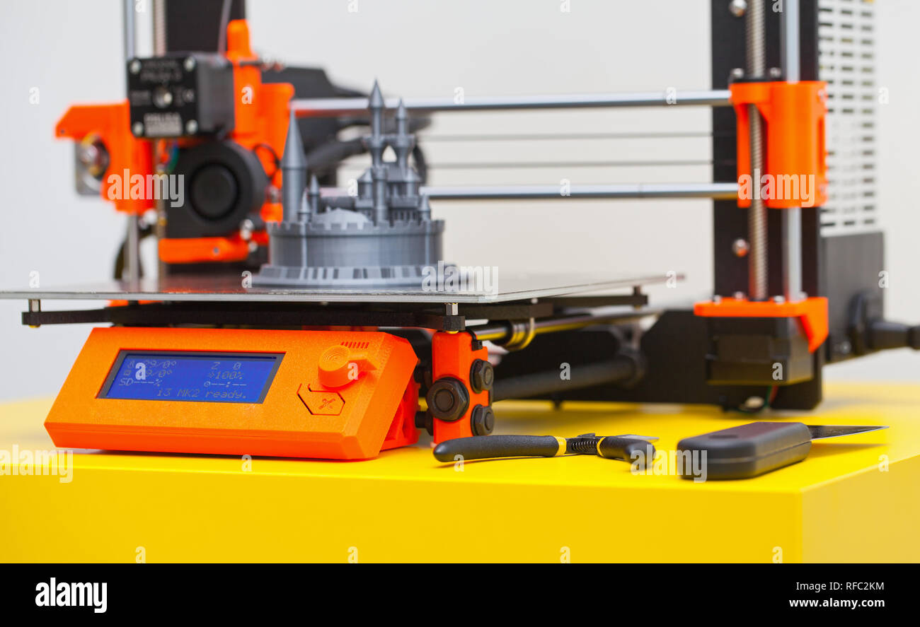 Close up printing detail three dimensional printer Stock Photo - Alamy