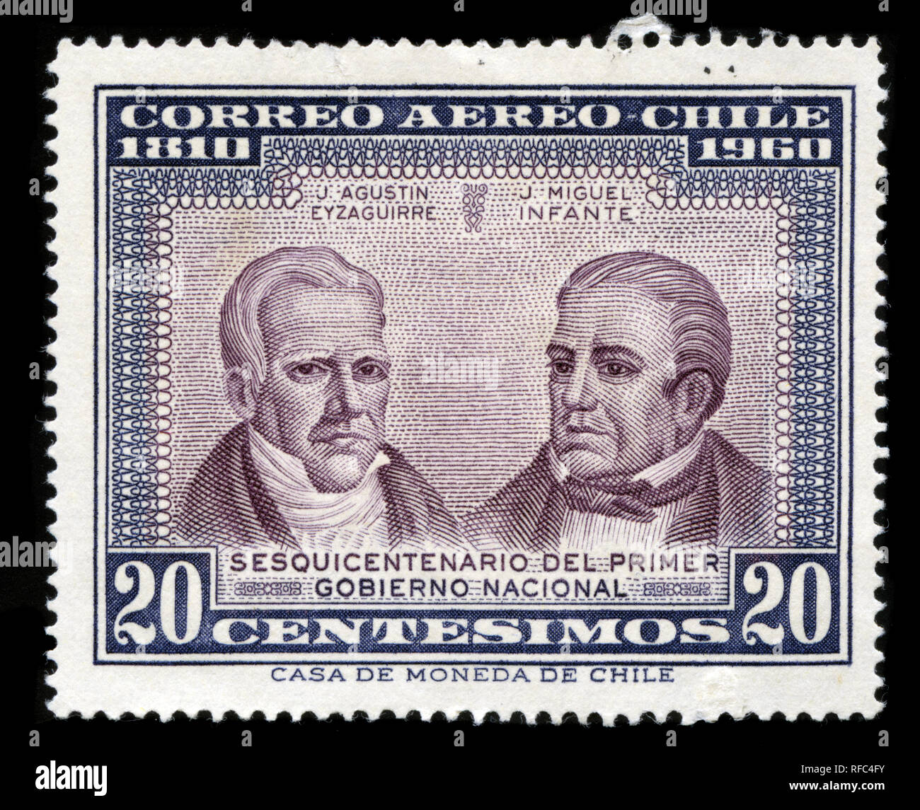 Postage stamp chile hi-res stock photography and images - Alamy