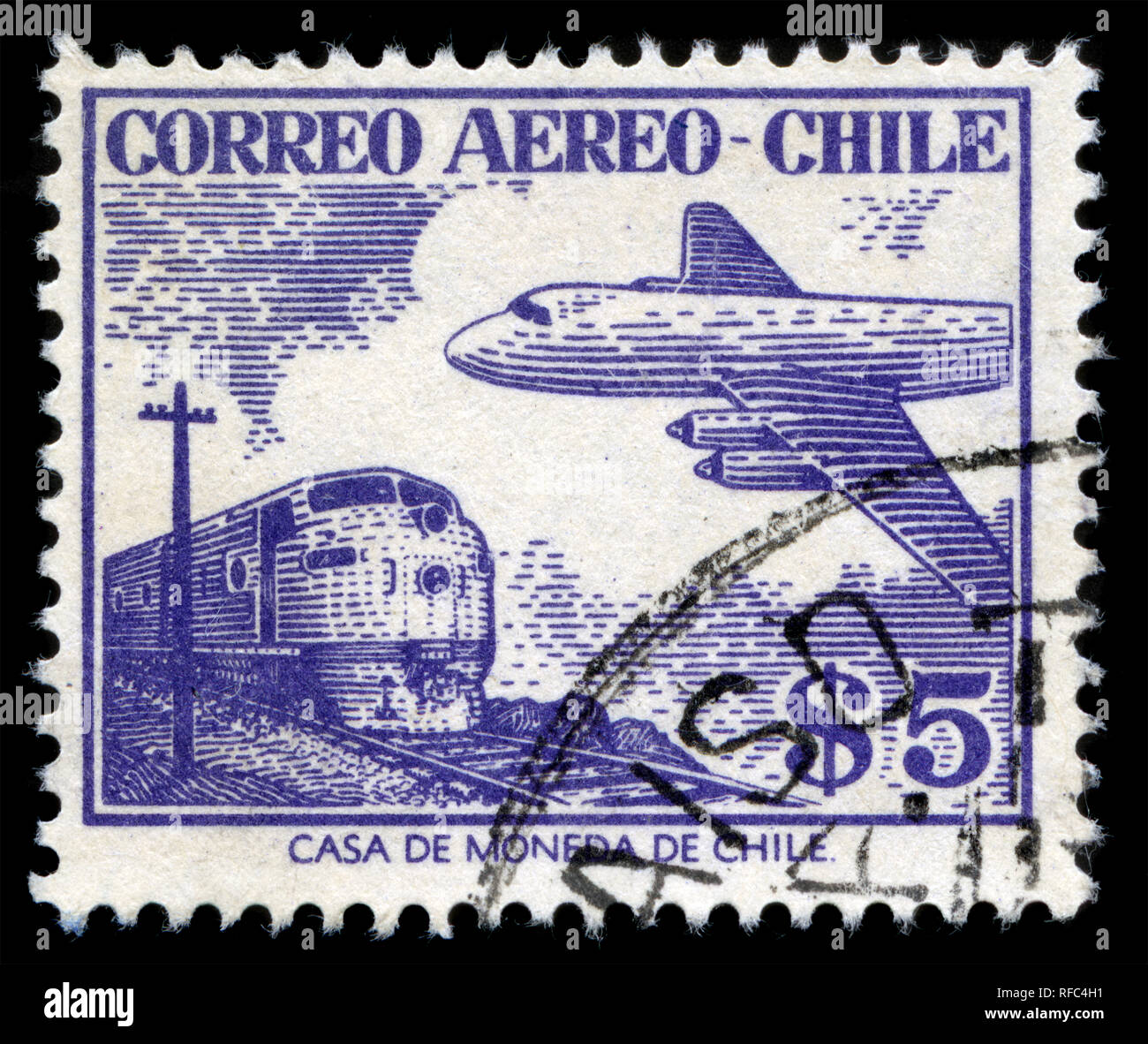 Postage stamp chile hi-res stock photography and images - Alamy