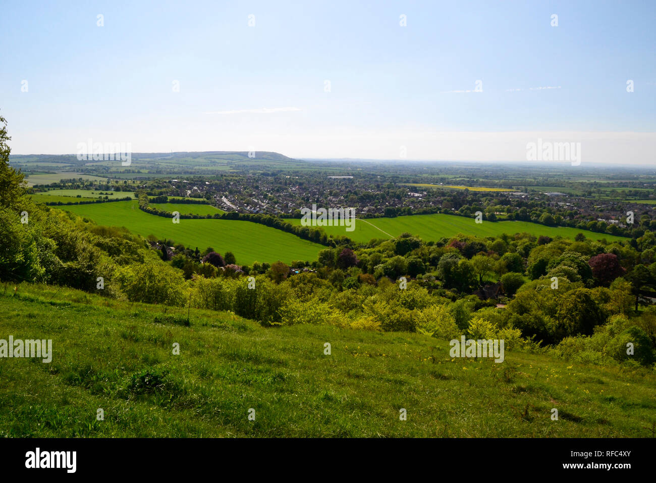 Vierw of Princes Risborough from Whiteleaf Cross, Whiteleaf Hill ...