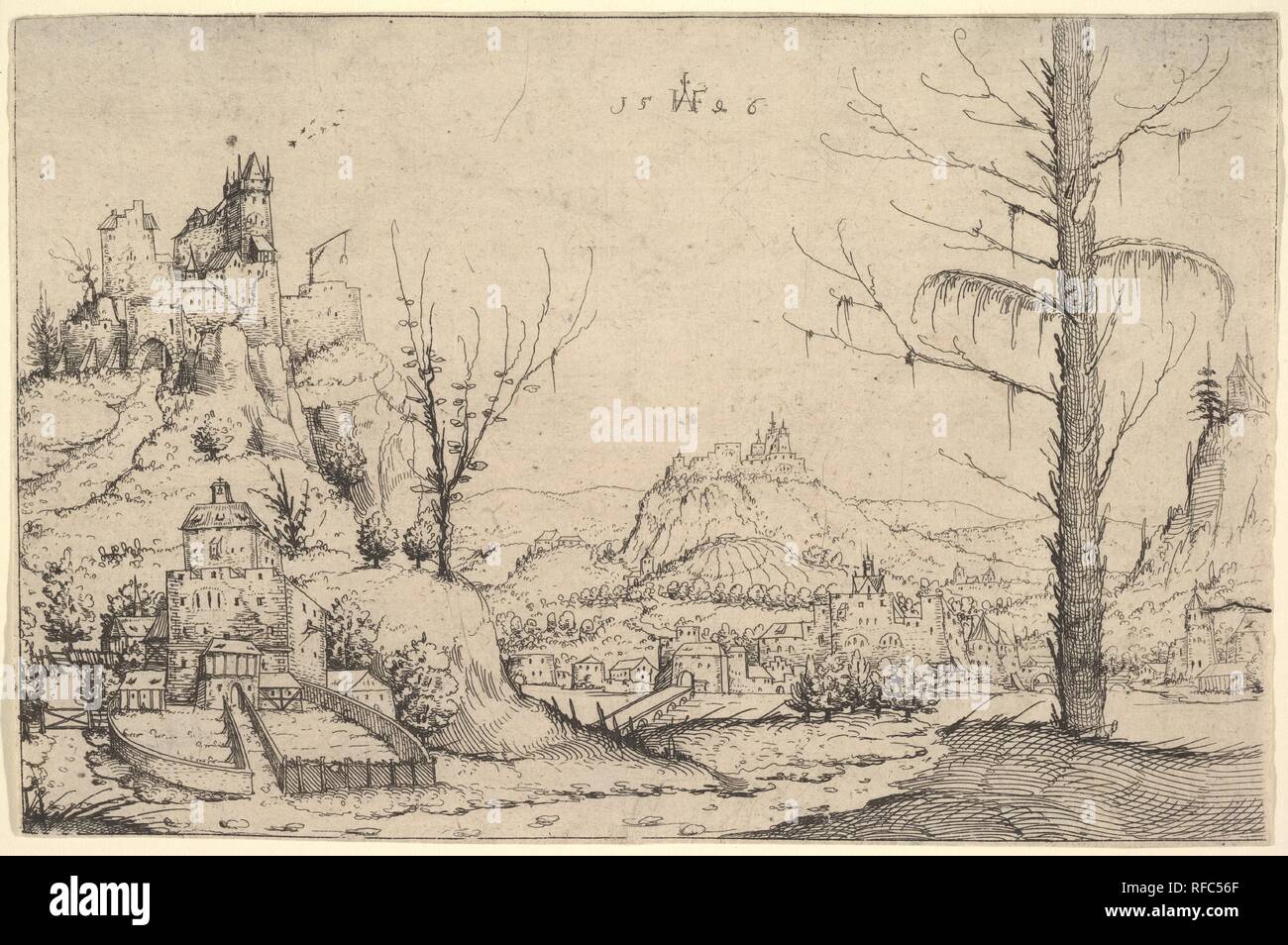(Landscape with Fortified Towns). Artist: Augustin Hirschvogel (German ...