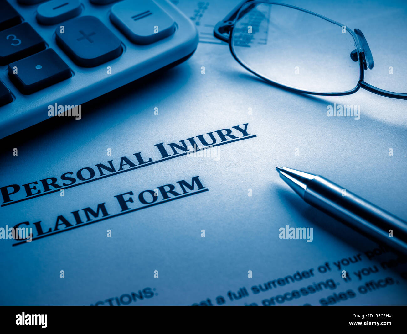 personal injury claim form Stock Photo - Alamy