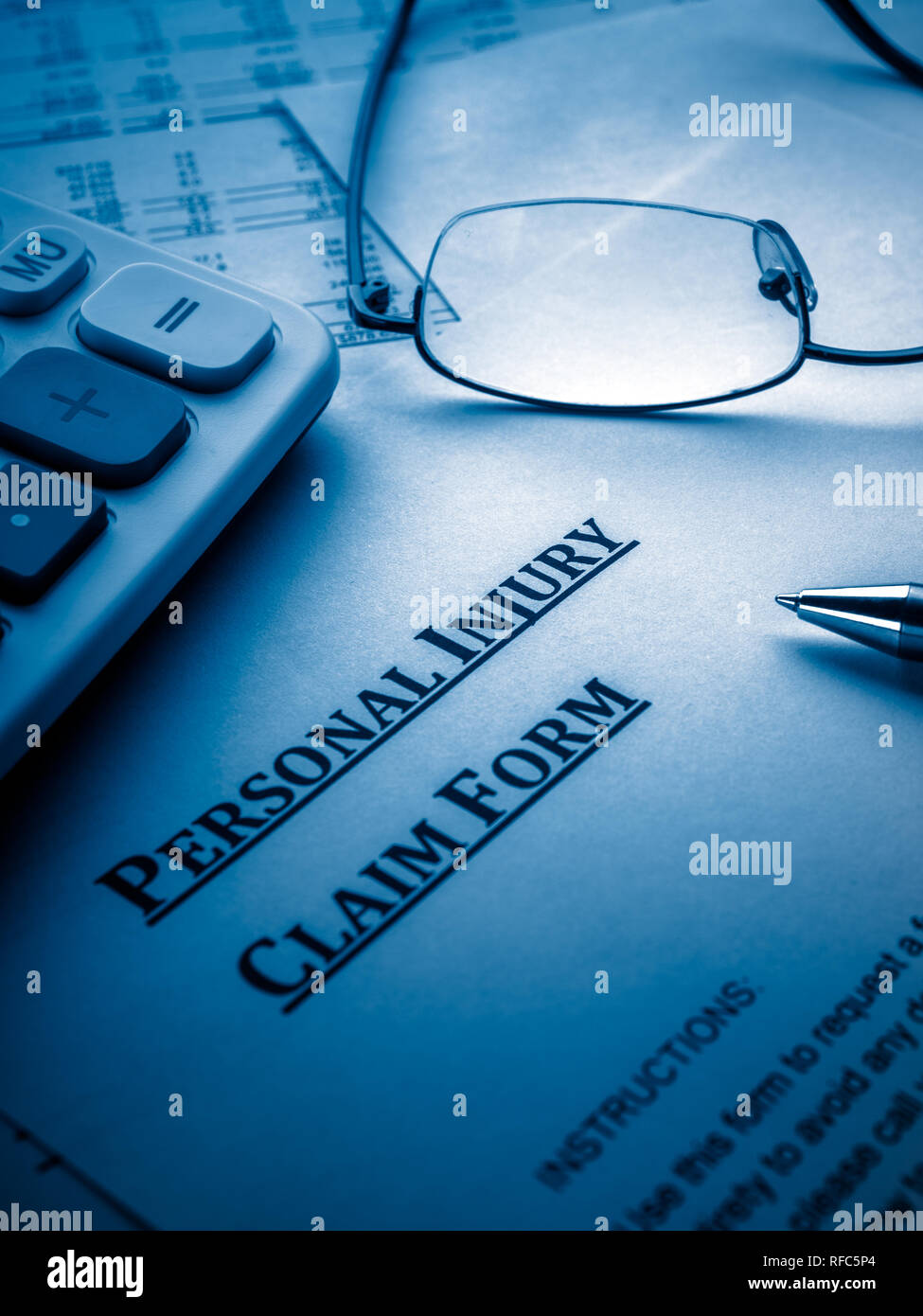 personal injury claim form Stock Photo - Alamy