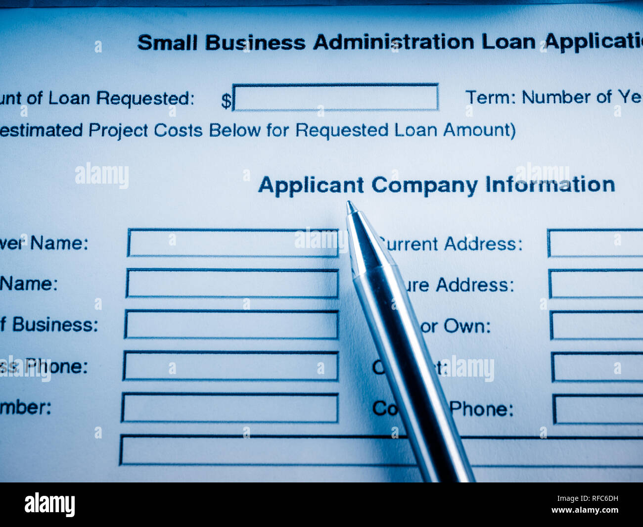 small business loan application Stock Photo - Alamy
