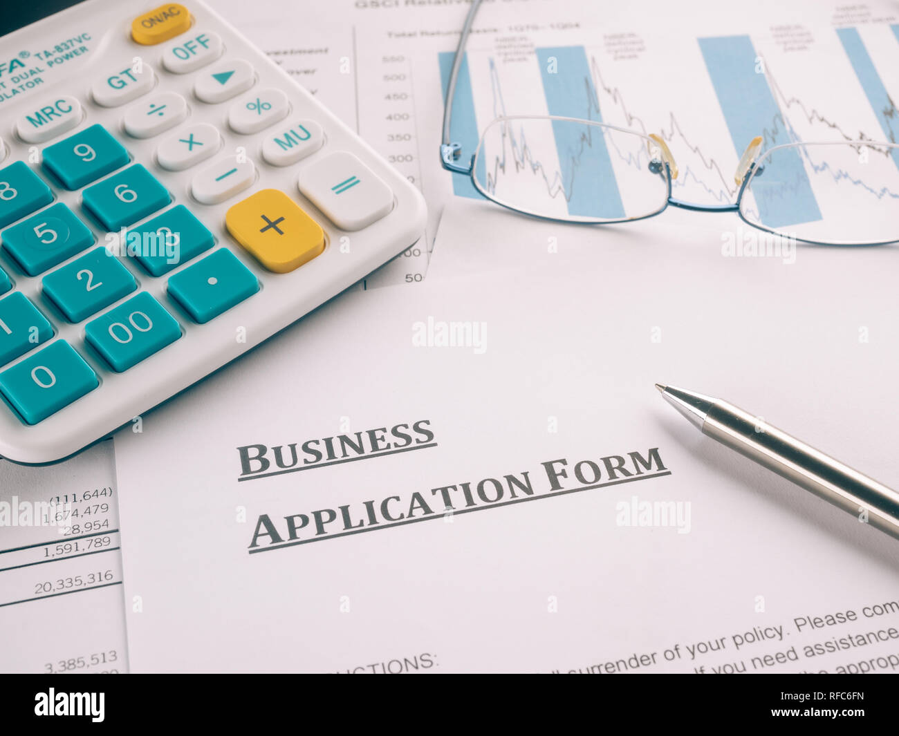 business application form Stock Photo - Alamy
