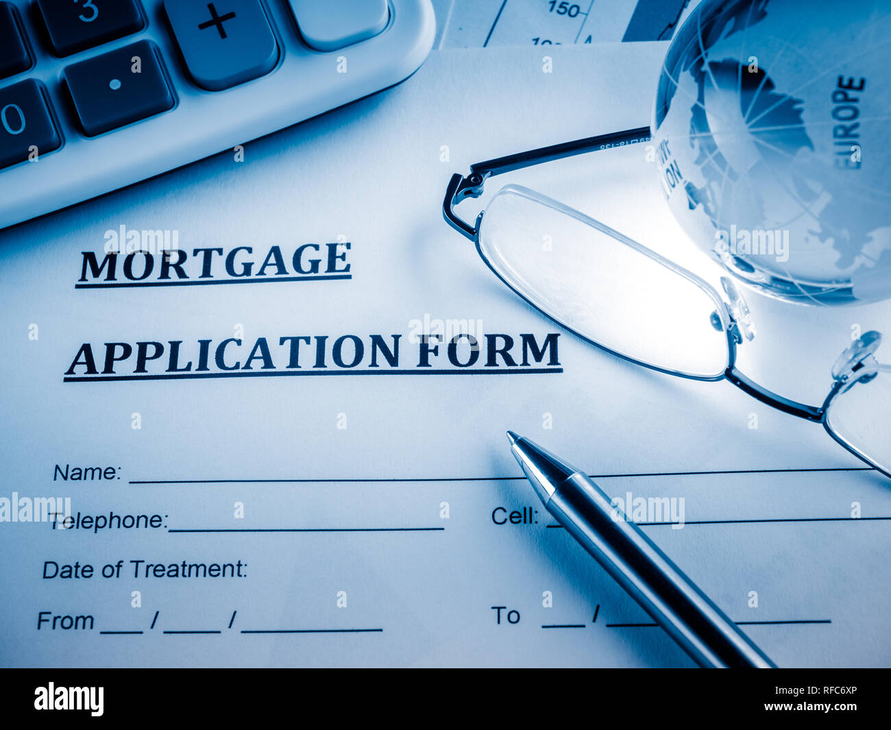 mortgage application form Stock Photo - Alamy
