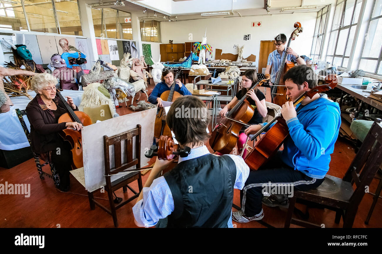 Johannesburg, South Africa - August 28 2010: Teacher at music school ...