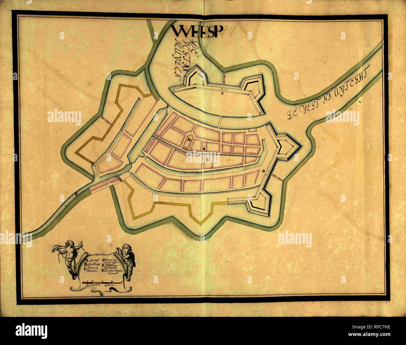Plattegrond van Weesp, ca. 1701-1715. Weesp (title on object ...
